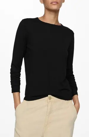 Mango Lightweight Crewneck Sweater