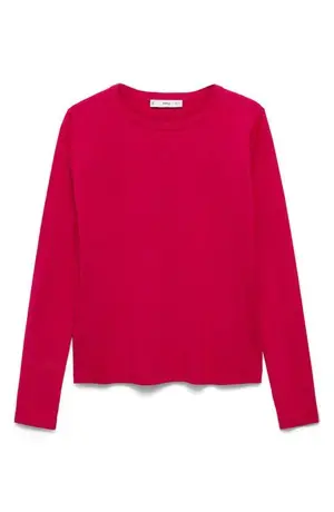 Mango Lightweight Crewneck Sweater - Fuchsia