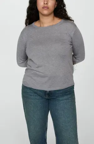 Mango Lightweight Crewneck Sweater