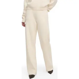 FAVORITE DAUGHTER Fatigue Sisters Cotton & Cashmere Wide Leg Sweater Pants - Cream