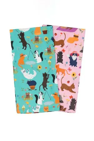 CATTINGTON Cat Kitchen Towels Whiskers & Blooms