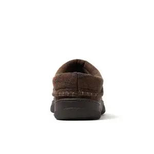 DEARFOAMS Thompson Plaid Moccasin Toe Clog Slipper - Brown