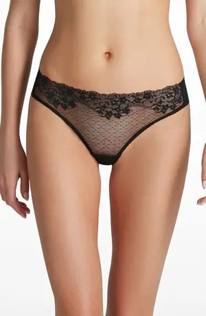 Commando Double Take Thong - Black