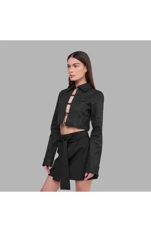 BLVCK PARIS Signature Tie-front Skirt
