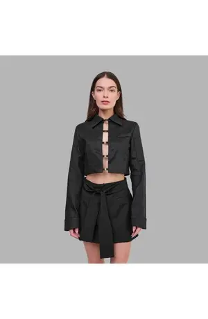 BLVCK PARIS Signature Tie-front Skirt