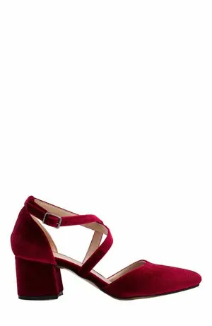 Burgundy Block Heels