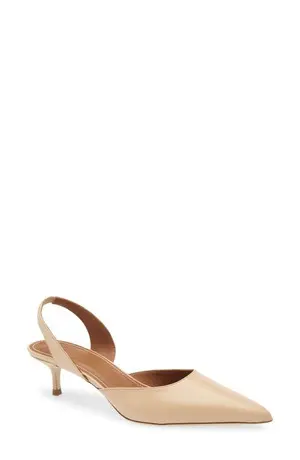 Staud Sebastion Slingback Pointed Toe Pump - Porcini