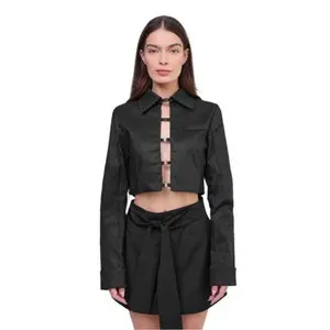 BLVCK PARIS Linen Cropped Jacket