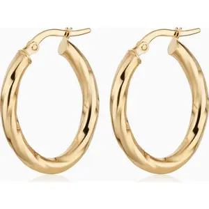 ORADINA 14k Gold Oval Hoop Earrings - Yellow Gold