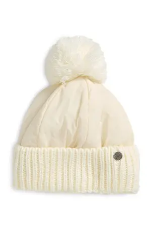 Zella Mixed Media Beanie - Ivory Egret
