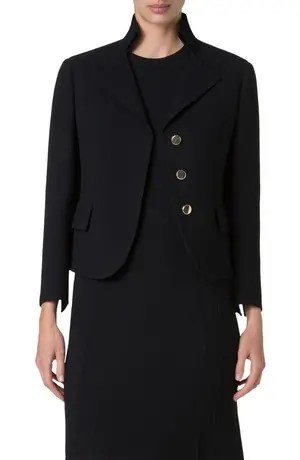 Akris Amber Virgin Wool Crop Jacket