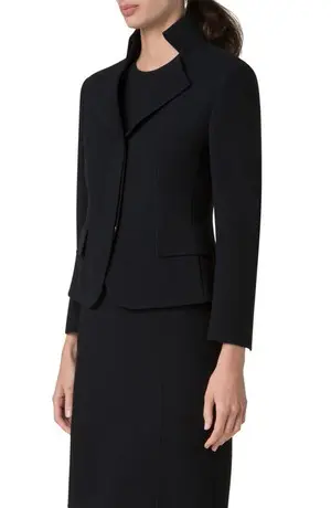 Akris Amber Virgin Wool Crop Jacket