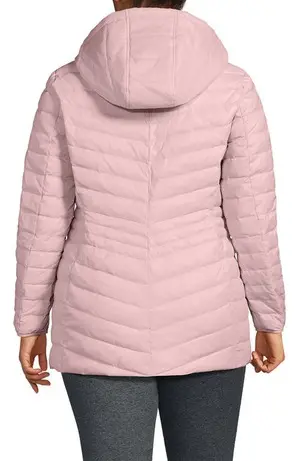 LANDS' END Wanderweight Packable Down Jacket - Light Mauve