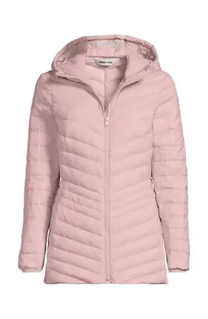 LANDS' END Wanderweight Packable Down Jacket - Light Mauve