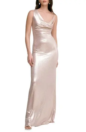 MARCELLA Liberty Metallic Gown - Stardust