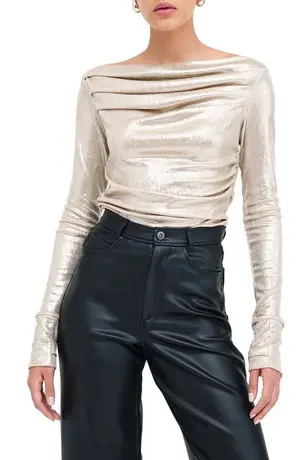 MARCELLA Cooper Metallic Long Sleeve Shirt - Stardust