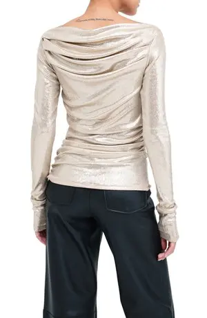 MARCELLA Cooper Metallic Long Sleeve Shirt - Stardust