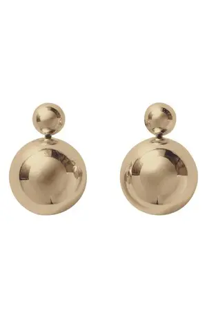 ANNIKA INEZ Hemisphere Swivel Drop Earrings - Gold