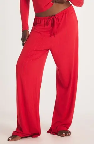 SAVAGE X FENTY Sleek Stitch Sleep Pants - Timeless Red