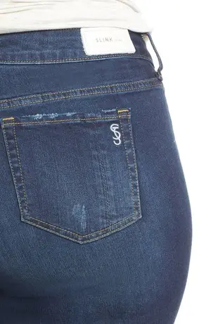 SLINK JEANS Crop Straight-leg Jeans