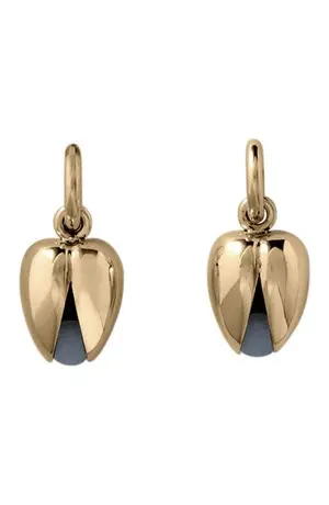 ANNIKA INEZ Open Pod Drop Earrings - Gold