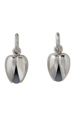 ANNIKA INEZ Open Pod Drop Earrings - Silver