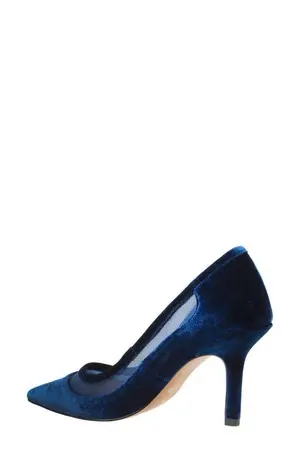 Linea Paolo Perline Pointed Toe Pump - Navy