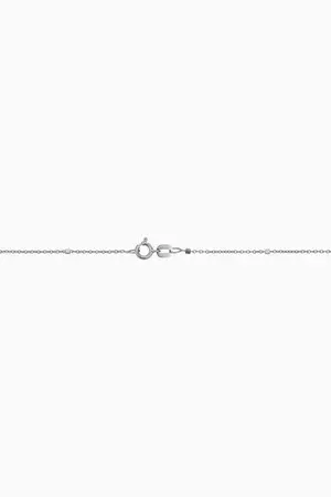 ORADINA 14k Gold Grace Chain Necklace - White Gold