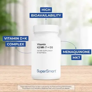 SUPERSMART Vitamin K2 Mk7 + Vitamin D3