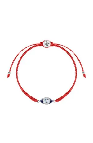 KARMA AND LUCK Evil Eye Charm Bracelet - Red/silver/blue