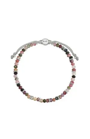 KARMA AND LUCK Tourmaline Sterling Silver Macrame Bracelet - Multicolor/silver
