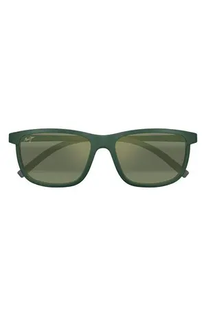 Maui Jim Lele Kawa 58mm Square Sunglasses - Green/ Maui Ht