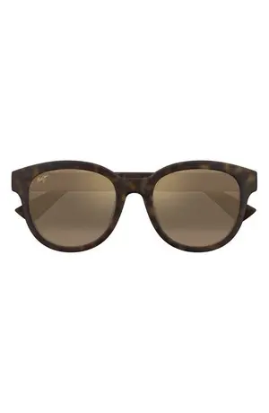 Maui Jim Ihupani Round Sunglasses - Brown