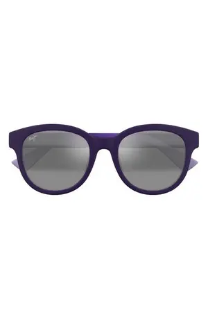 Maui Jim Ihupani Round Sunglasses - Purple/neutral Grey