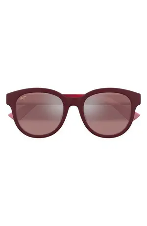 Maui Jim Ihupani Round Sunglasses - Red/ Maui Rose