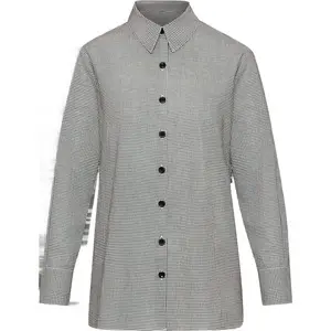 ANSEA Poplin Button-down Shirt - Gingham