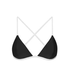 ANSEA Ansea Reversible Triangle Bikini Top Black/white