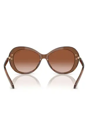 SWAROVSKI 56mm Butterfly Sunglasses - Transparent Brown