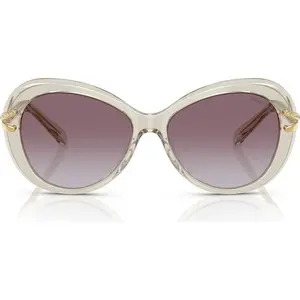 SWAROVSKI Swarovski 56mm Butterfly Sunglasses Transparent