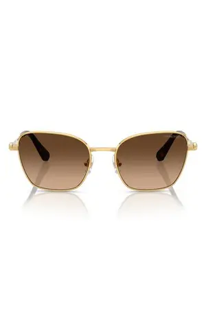SWAROVSKI Swarovski 55mm Pilot Sunglasses Gold/brown