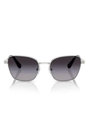 SWAROVSKI 55mm Pilot Sunglasses - Grad Grey