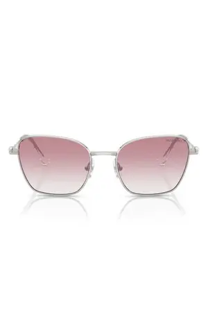 SWAROVSKI Swarovski 55mm Pilot Sunglasses Silver