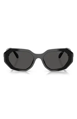SWAROVSKI 54mm Octagon Sunglasses - Black
