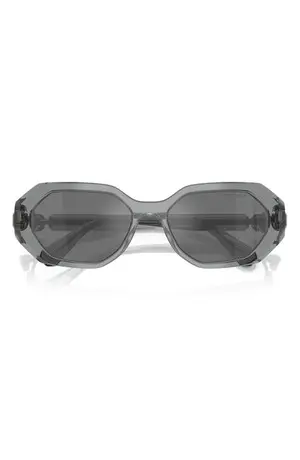 SWAROVSKI 54mm Octagon Sunglasses - Grey Mirror