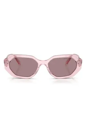 SWAROVSKI Swarovski 54mm Octagon Sunglasses Transparent Pink