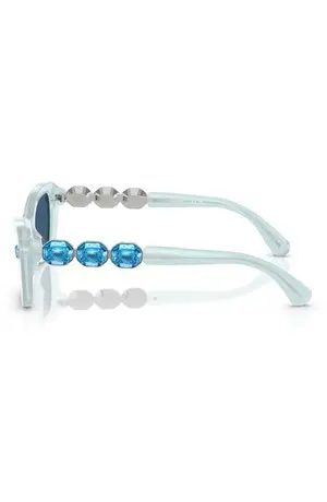 SWAROVSKI 54mm Irregular Sunglasses - Blue
