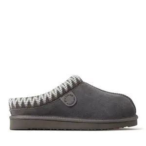 DEARFOAMS Fireside Greta Genuine Shearling Clog Slipper - Grey