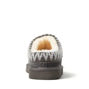 DEARFOAMS Fireside Greta Genuine Shearling Clog Slipper - Grey