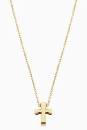 ORADINA 14k Gold Crossed Paths Pendant Necklace - Yellow Gold