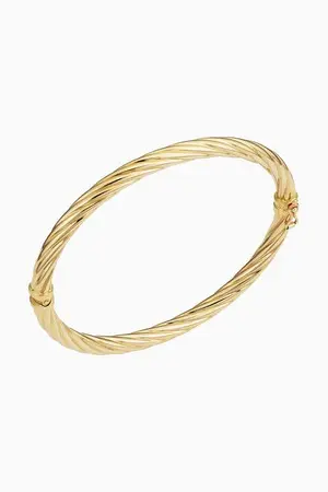 ORADINA 14k Gold Twist Bangle Bracelet - Yellow Gold